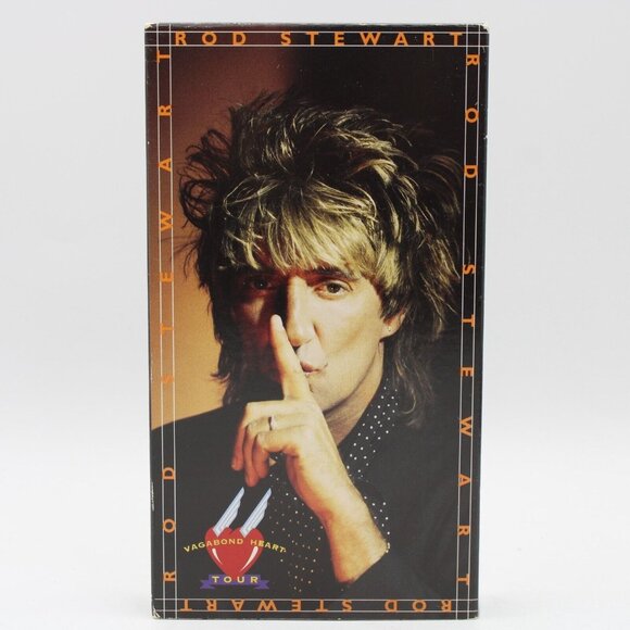 Warner Reprise Video | Media | Rod Stewart Vagabond Heart Tour Vhs Tape ...